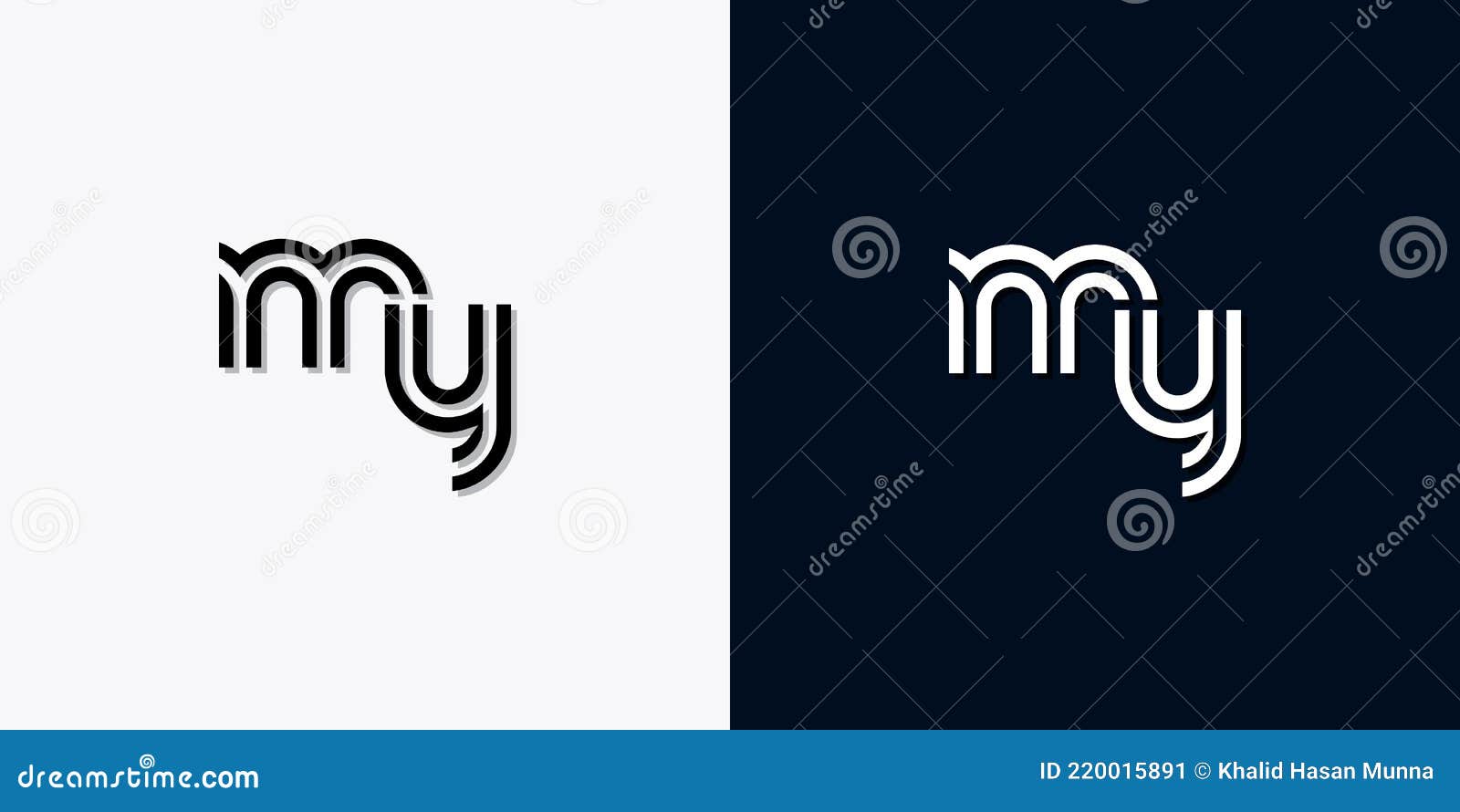 Modern Abstract Initial Letter MY Logo Stock Vector - Illustration of ...