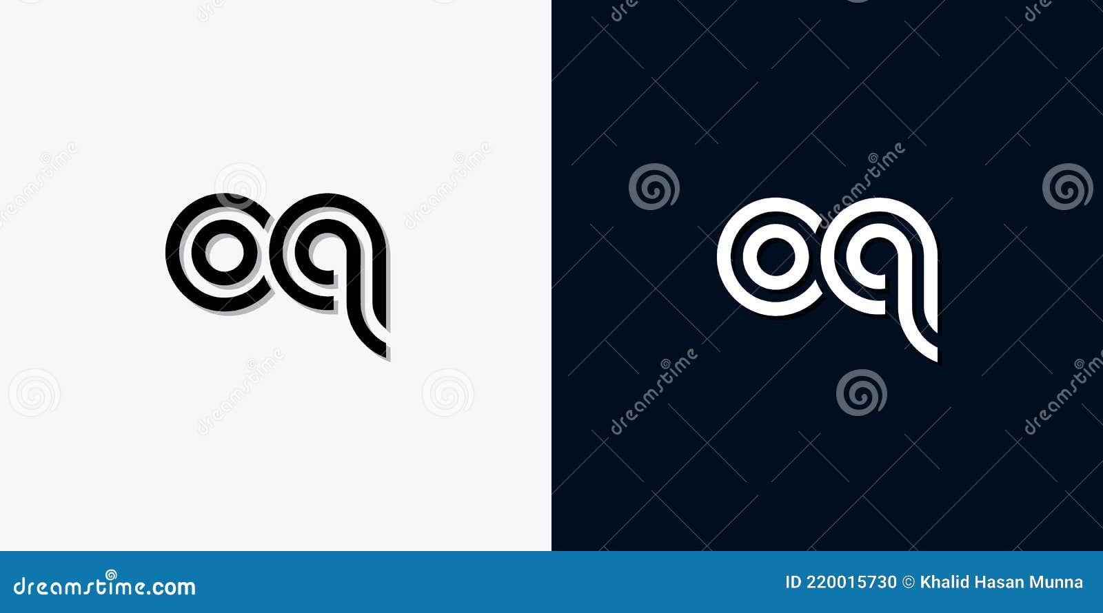 Modern Abstract Initial Letter OQ Logo Stock Vector - Illustration of ...