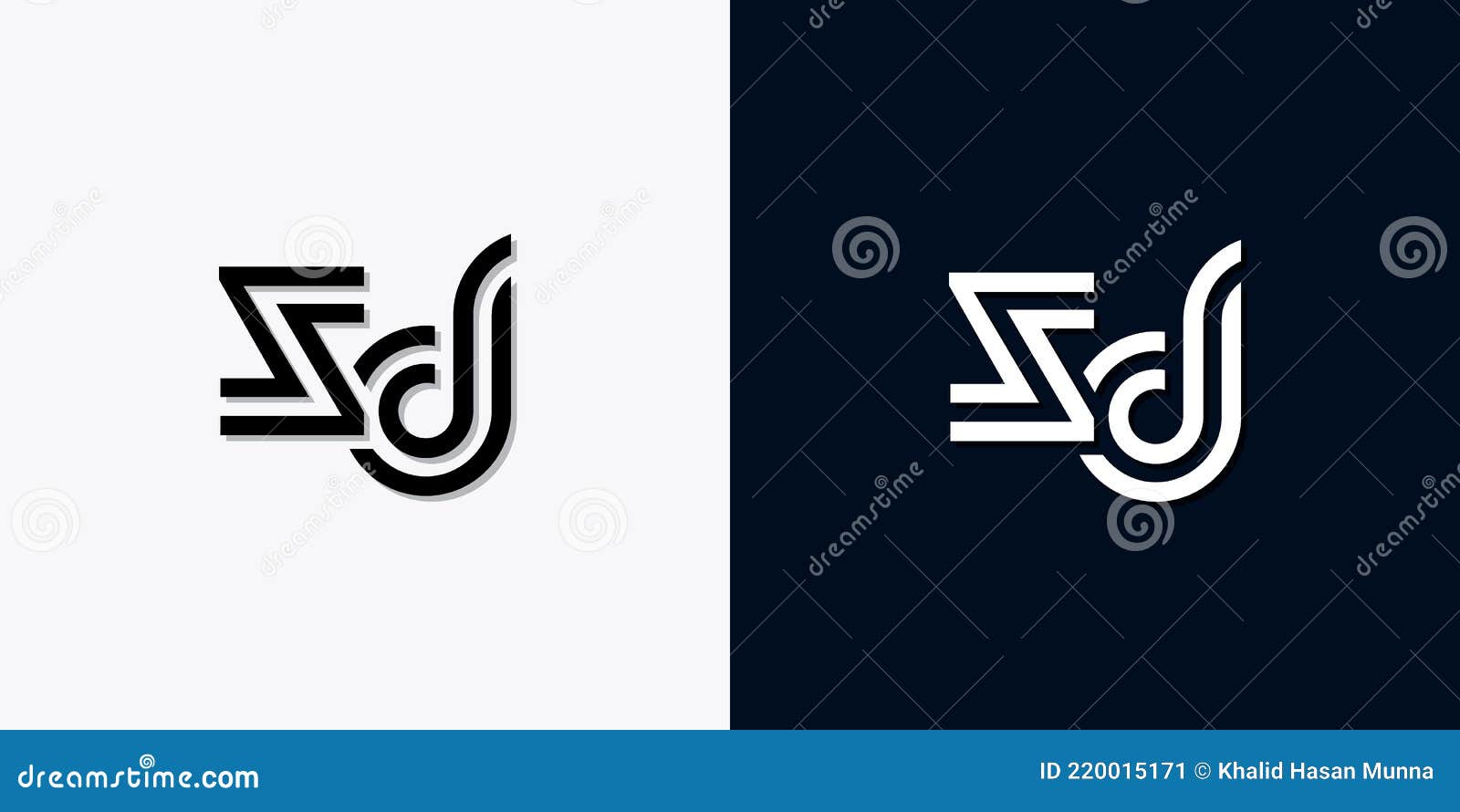 Modern Abstract Initial Letter SD Logo Stock Vector - Illustration of ...