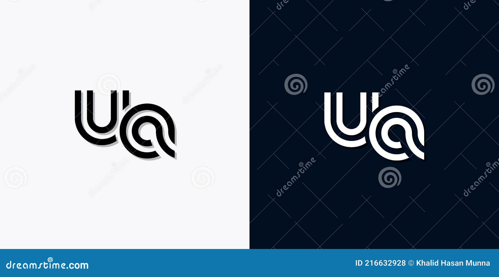 Modern Abstract Initial Letter UA Logo Stock Vector - Illustration of ...