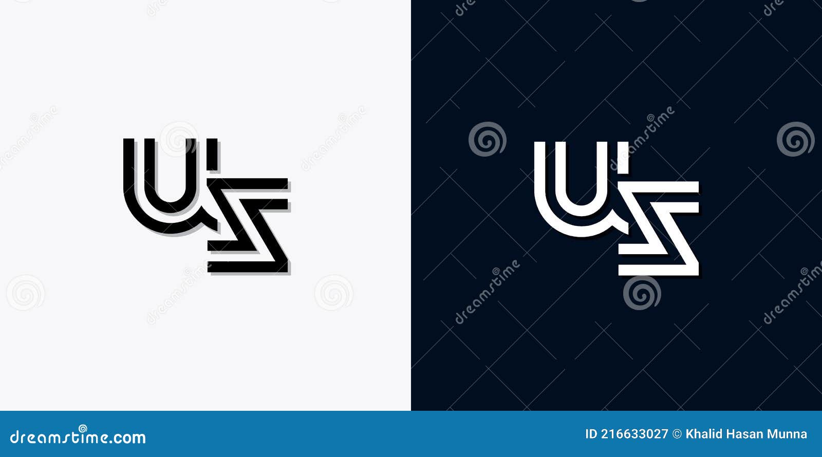 Modern Abstract Initial Letter US Logo Stock Vector - Illustration of ...