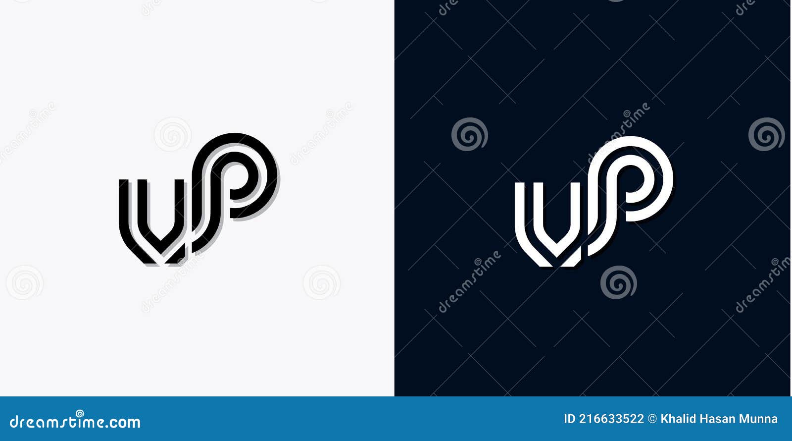 Modern Abstract Initial Letter VP Logo Stock Vector - Illustration of ...