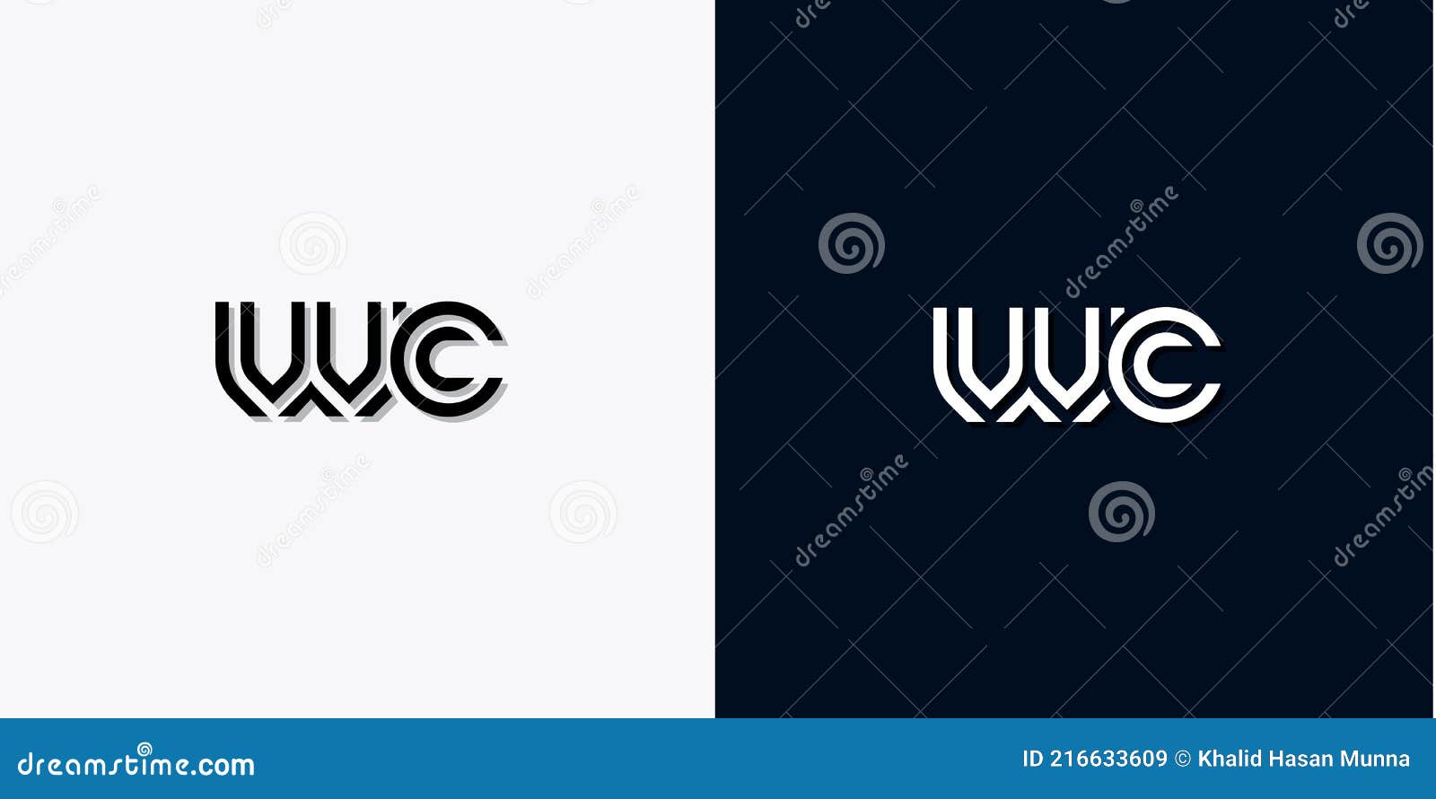 Modern Abstract Initial Letter WC Logo Stock Vector - Illustration of ...