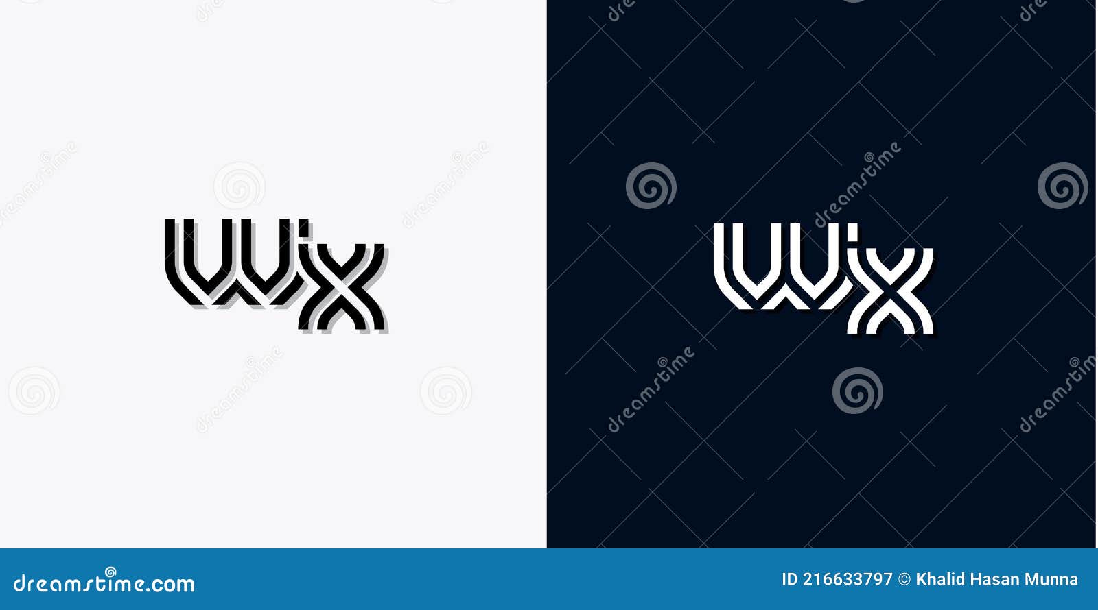 Modern Abstract Initial Letter WX Logo Stock Vector - Illustration of ...