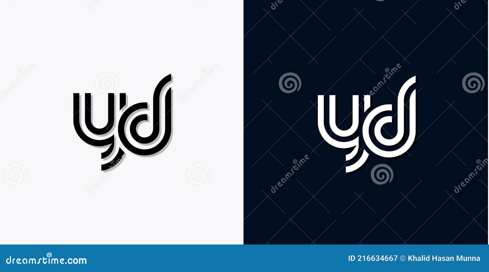 Modern Abstract Initial Letter YD Logo Stock Vector - Illustration of ...