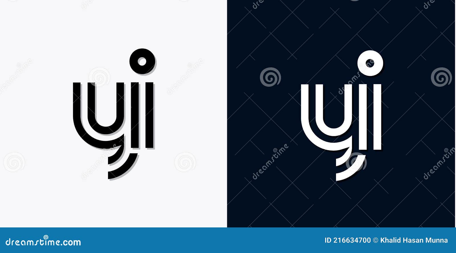 Modern Abstract Initial Letter YI Logo Stock Vector - Illustration of ...