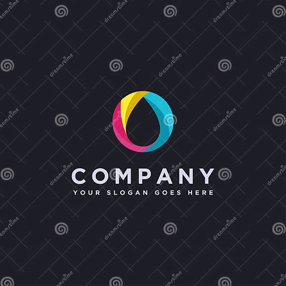 Modern Abstract Ink Drop Logo Vector Icon Template Stock Vector ...