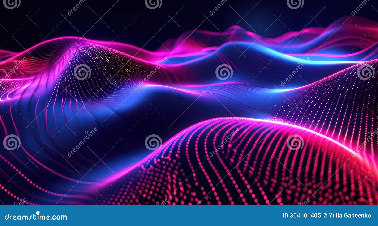 Modern Abstract Abstract Light Effect with Neon Waves Stock Image ...
