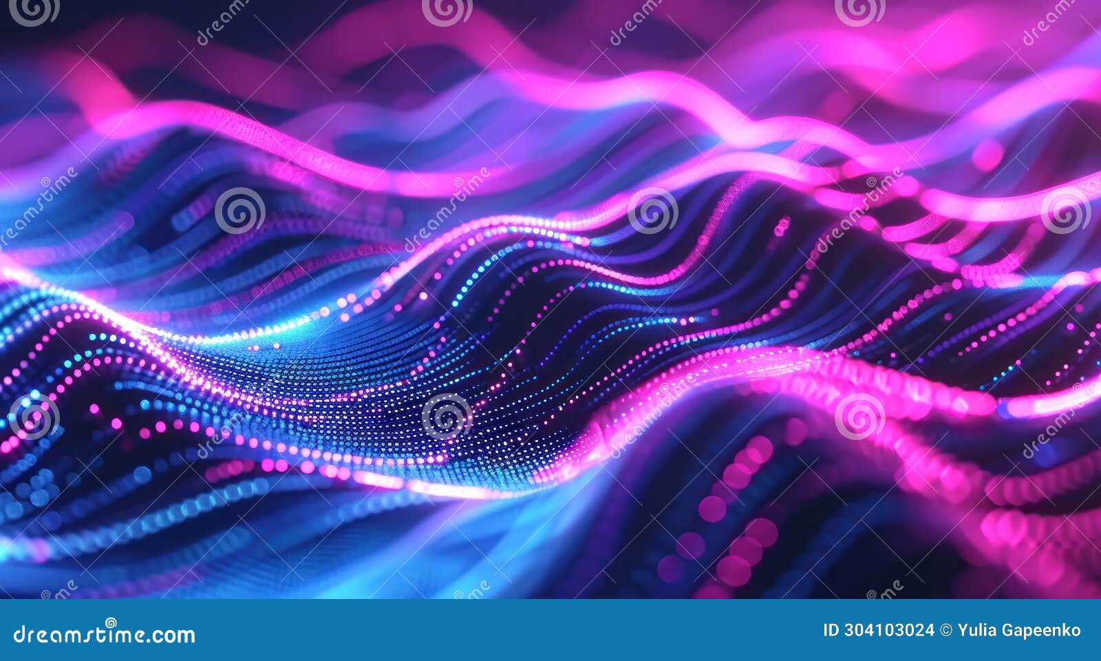 Modern Abstract Abstract Light Effect with Neon Waves Stock Photo ...