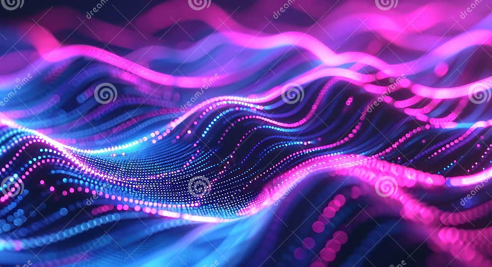 Modern Abstract Abstract Light Effect with Neon Waves Stock Photo ...