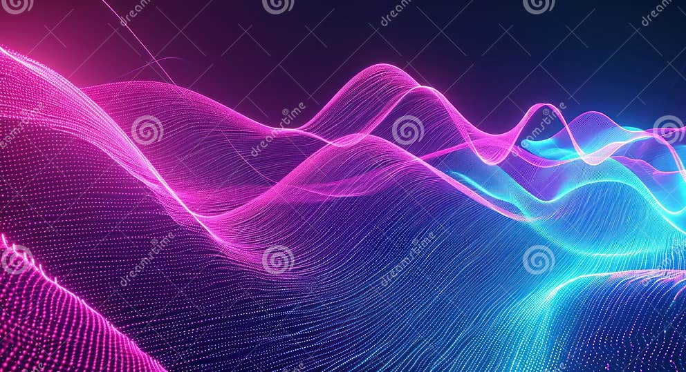 Modern Abstract Abstract Light Effect with Neon Waves Stock Image ...