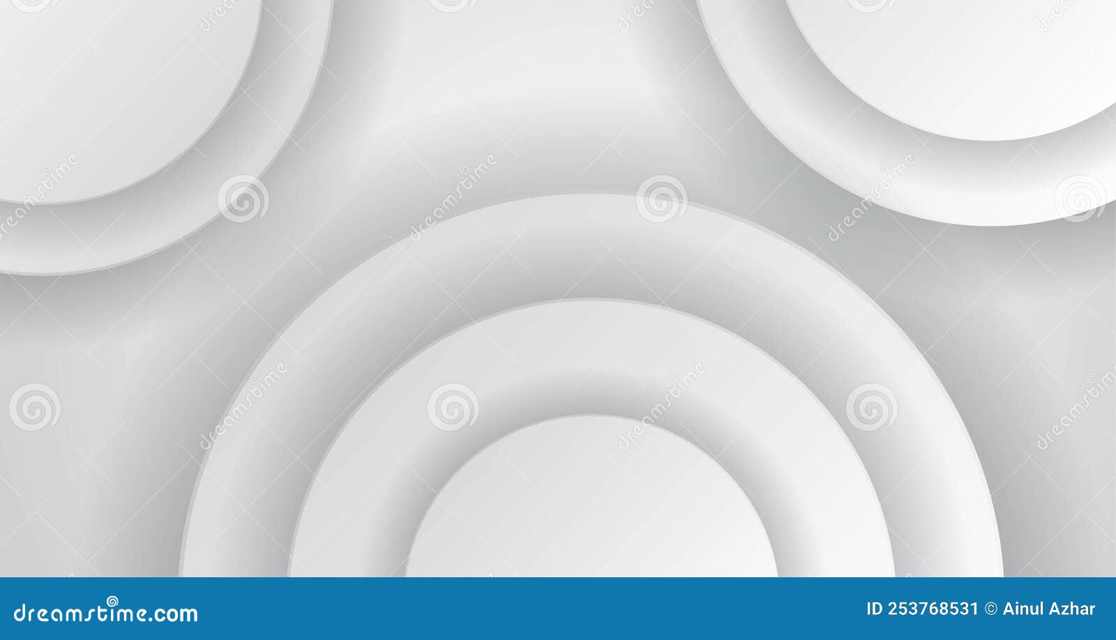 Modern Abstract Light Silver Background Vector. Elegant 3D Circle Shape ...