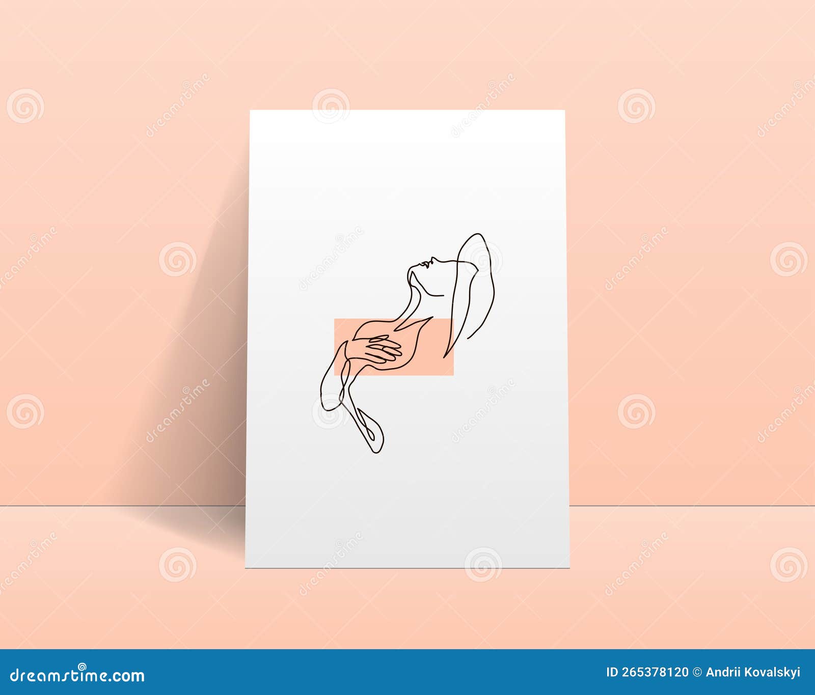 Modern Abstract Line Minimalistic Women Face Arts For Wall Decoration