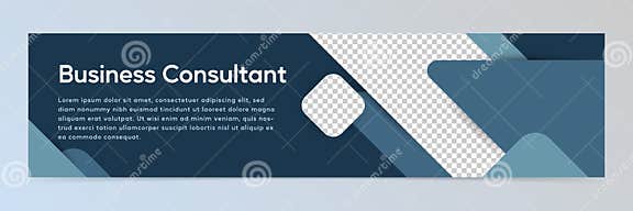 Modern Abstract Linkedin Banner Template Stock Vector - Illustration of ...