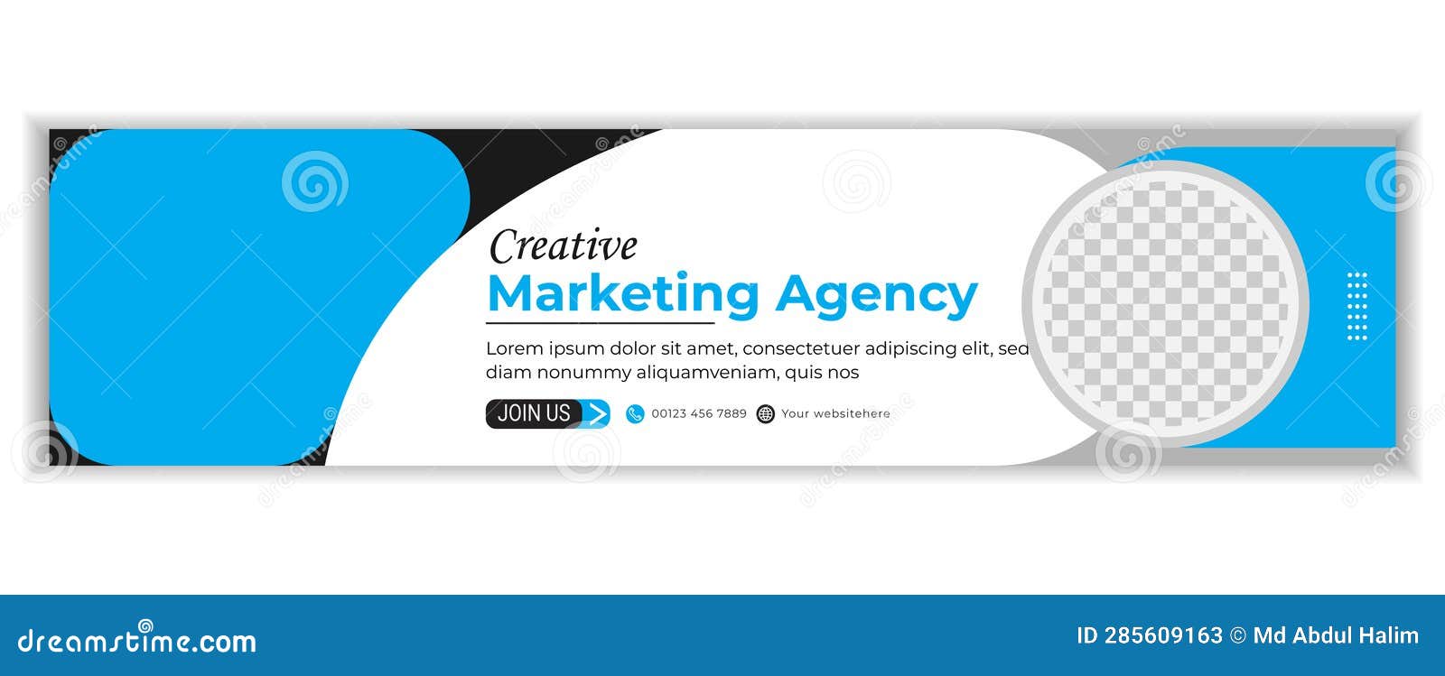 Modern Abstract Linkedin Profile Banner Template Design Stock Image ...