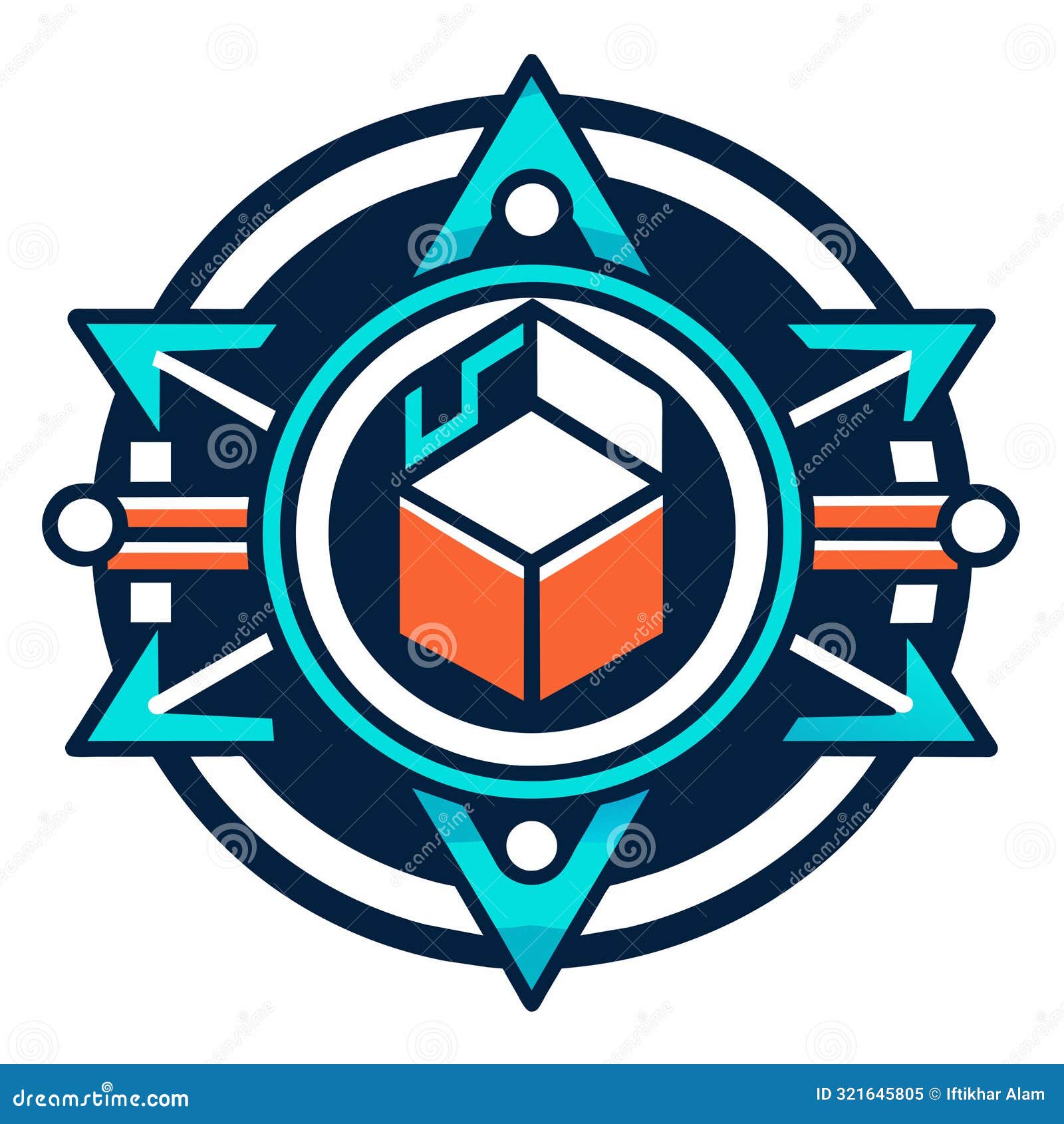 A Modern, Abstract Logo Featuring a Stylized Shield, City Skyline, and ...