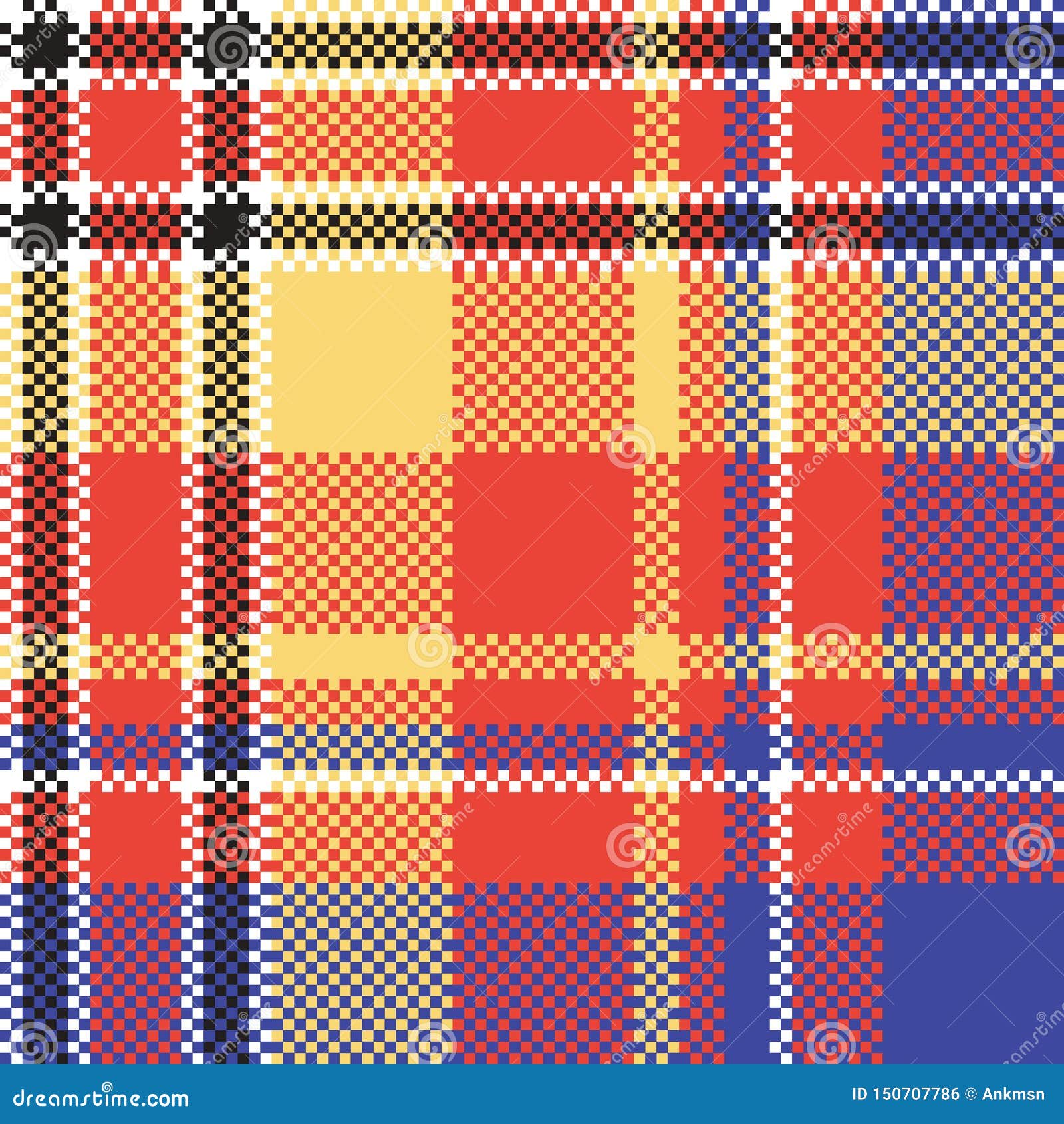 Modern Abstract Madras Plaid Seamless Pattern Stock Vector ...