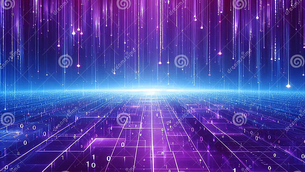 Modern Abstract Matrix Pattern Background with Horizontal Line in the ...