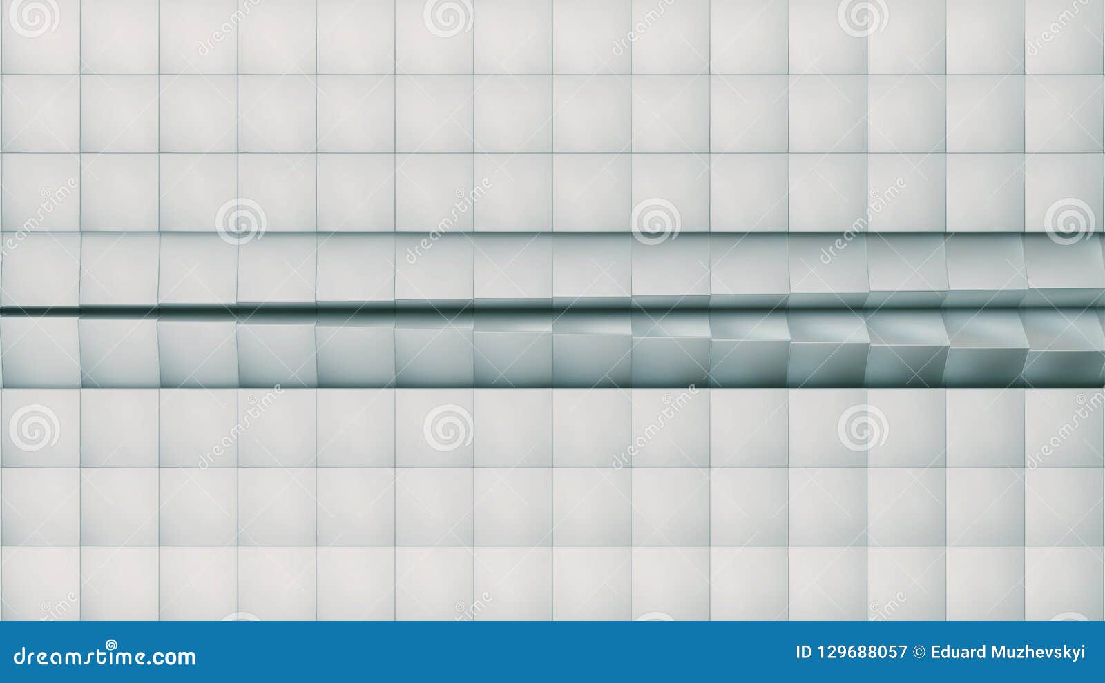 Modern Abstract Metal Grid Surface Rotate Wave of Bright Silver Cubes ...