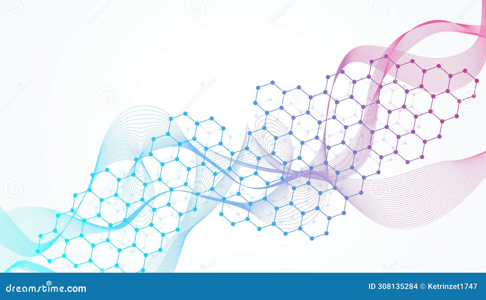Modern Abstract Molecules Structure for Science or Medical Background ...
