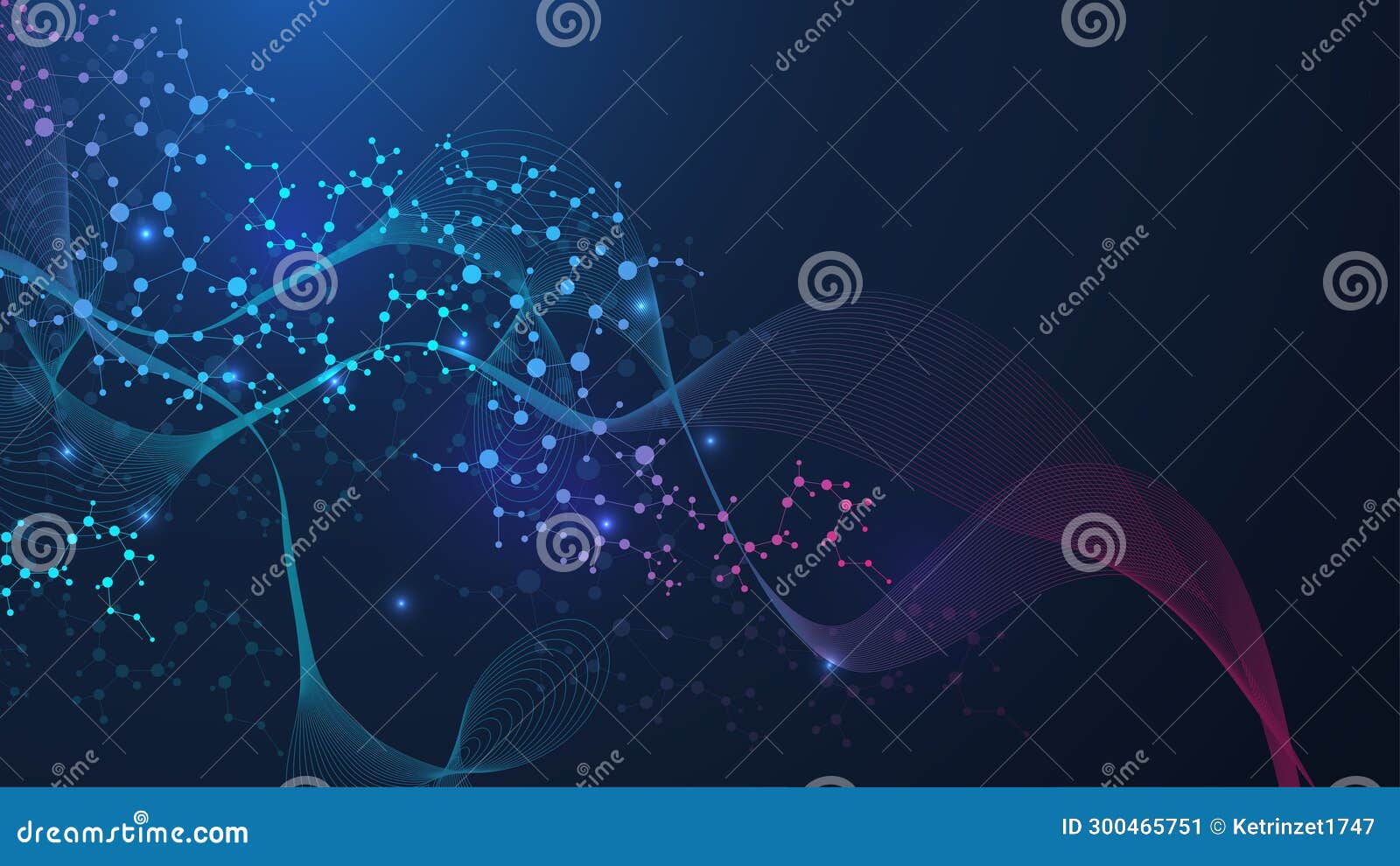 Modern Abstract Molecules Structure for Science or Medical Background ...