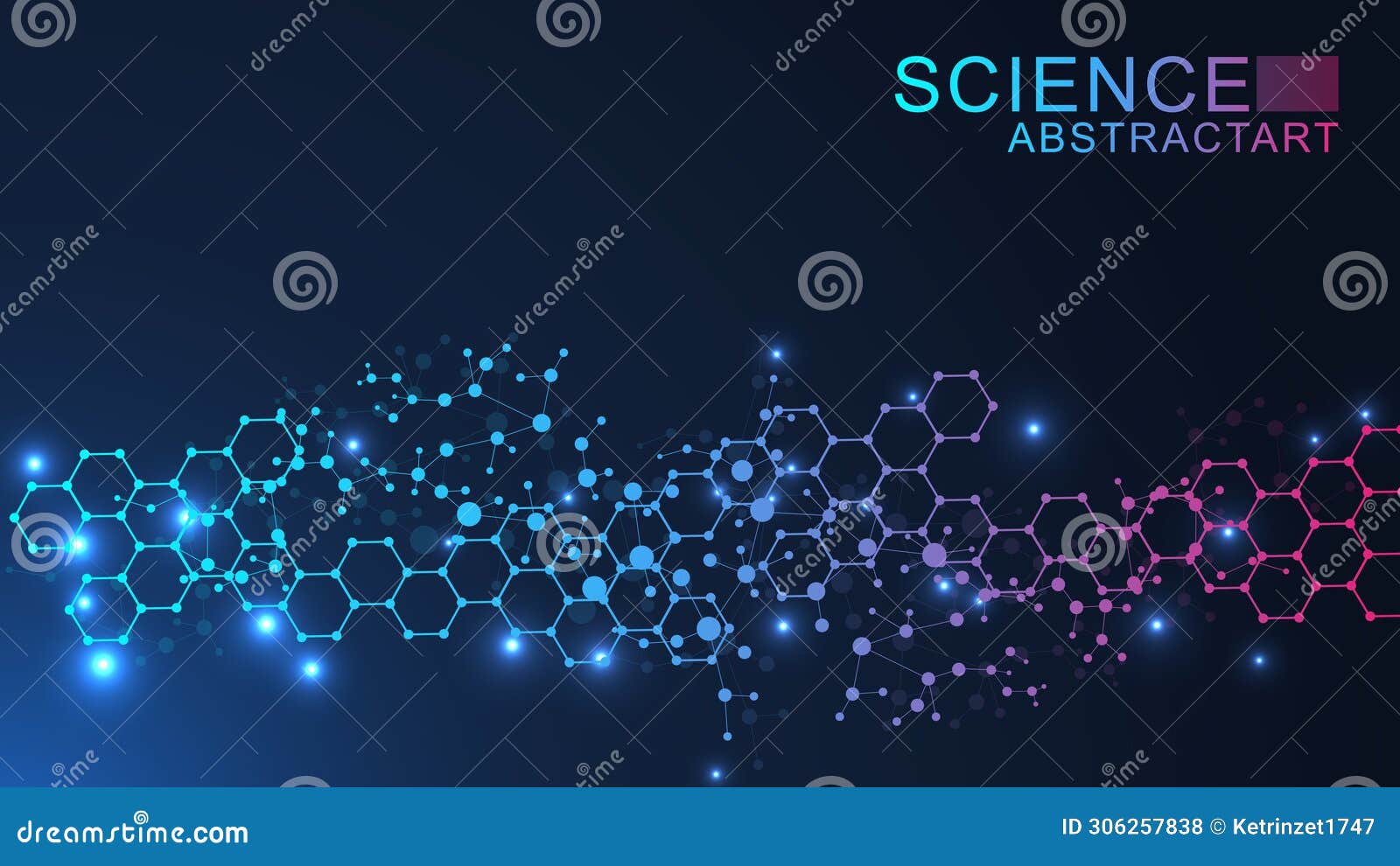 Modern Abstract Molecules Structure for Science or Medical Background ...