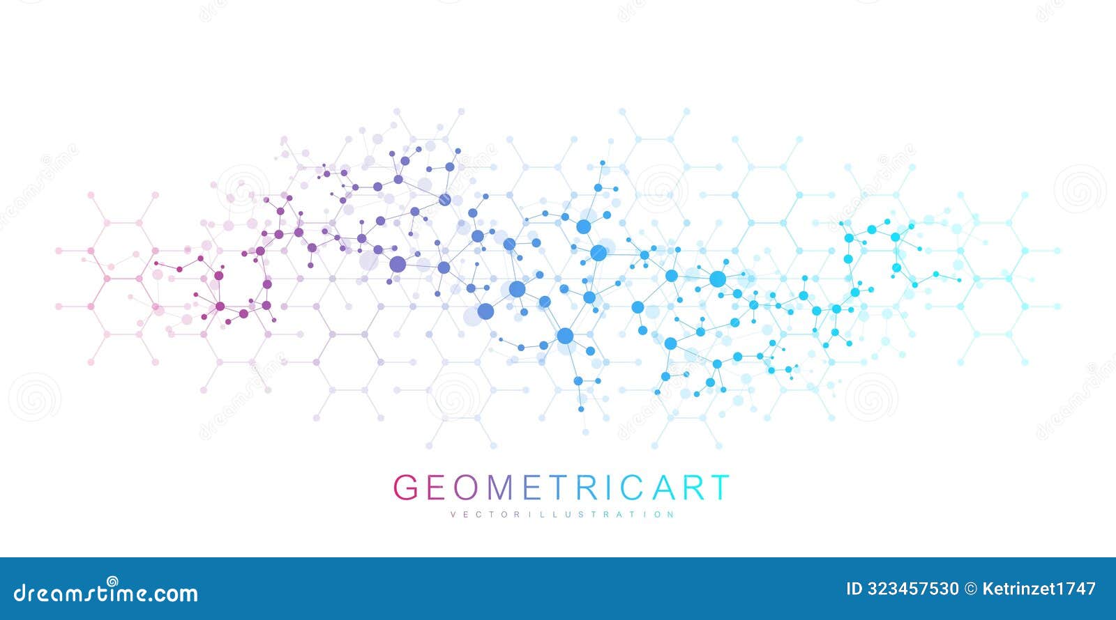 Modern Abstract Molecules Structure for Science or Medical Background ...