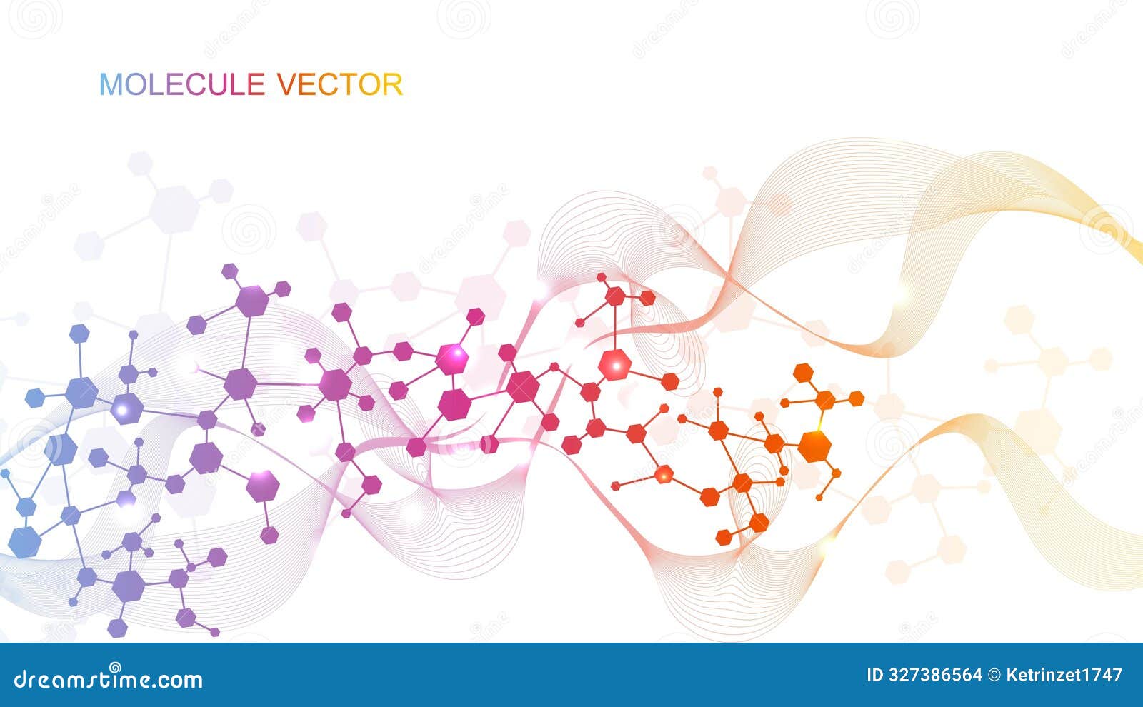 Modern Abstract Molecules Structure for Science or Medical Background ...