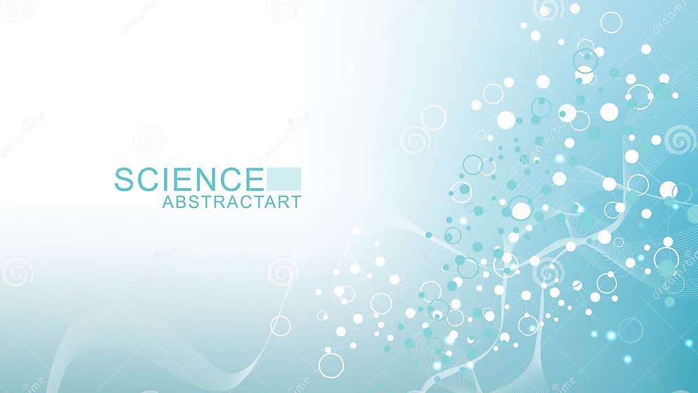 Modern Abstract Molecules Structure for Science or Medical Background ...