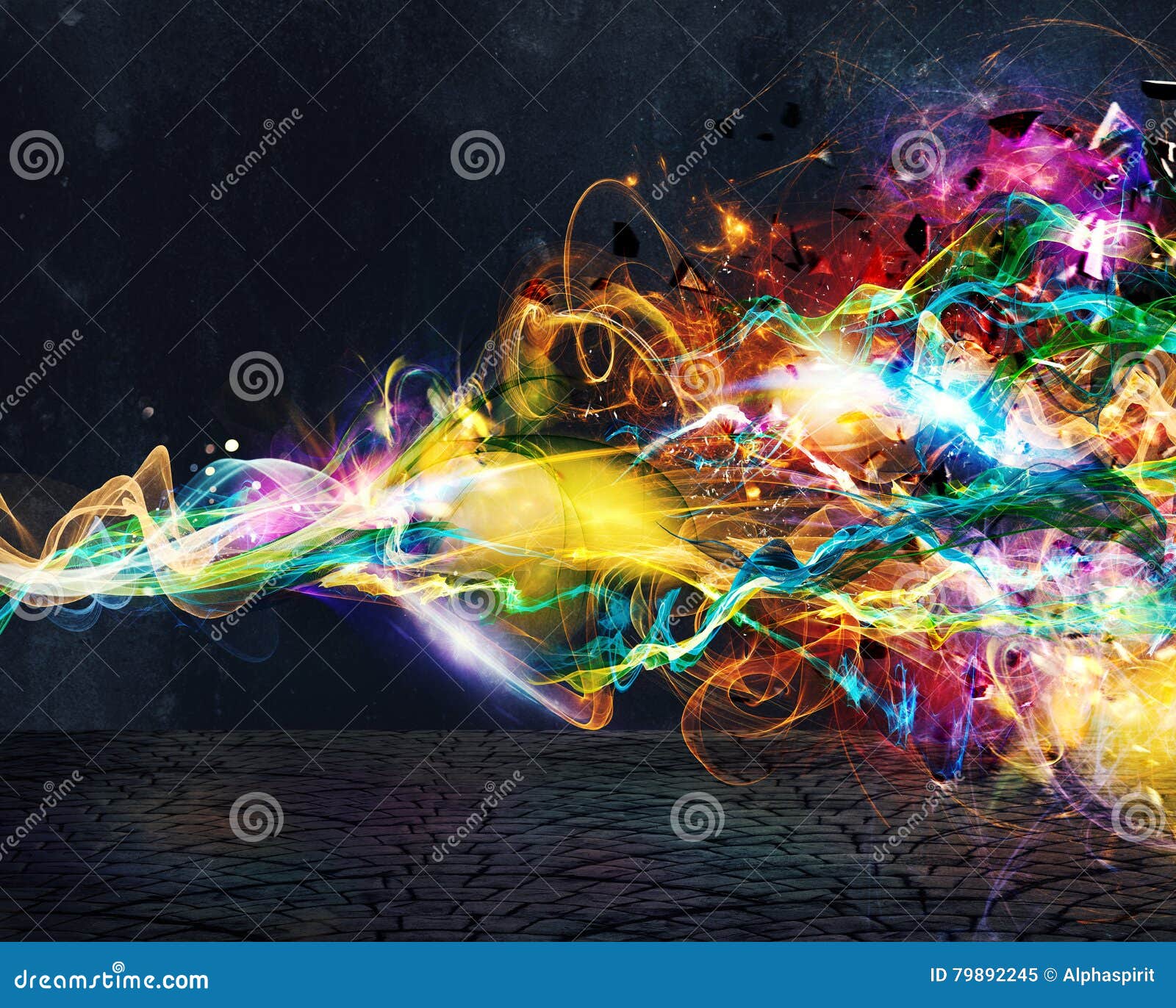 Modern Abstract Motion Banner on Dark Background Stock Illustration ...