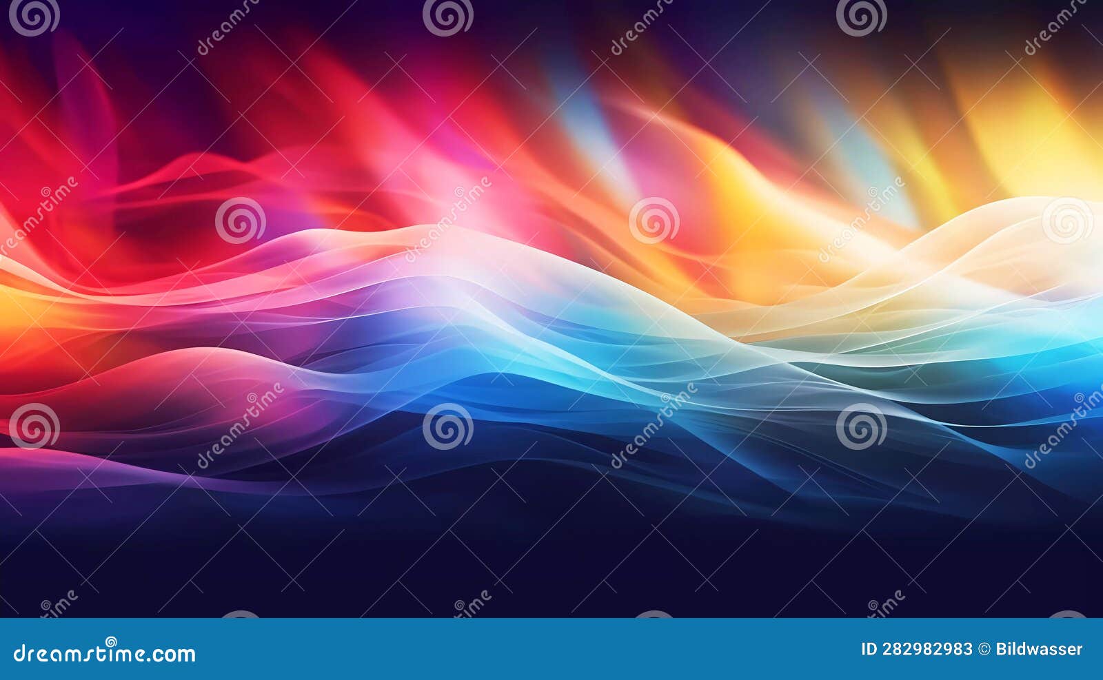 Modern Abstract Multi Color Wave Background. Generative Ai Design Stock ...