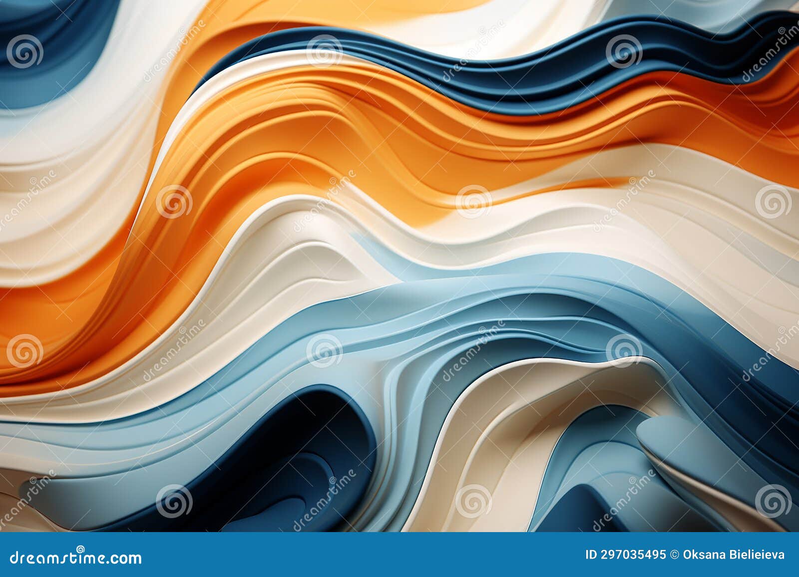 Modern Abstract Multicolor Wavy Background Composed of Layers and ...