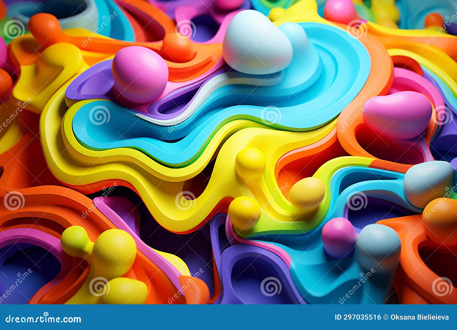 Modern Abstract Multicolor Wavy Background Composed of Layers and ...