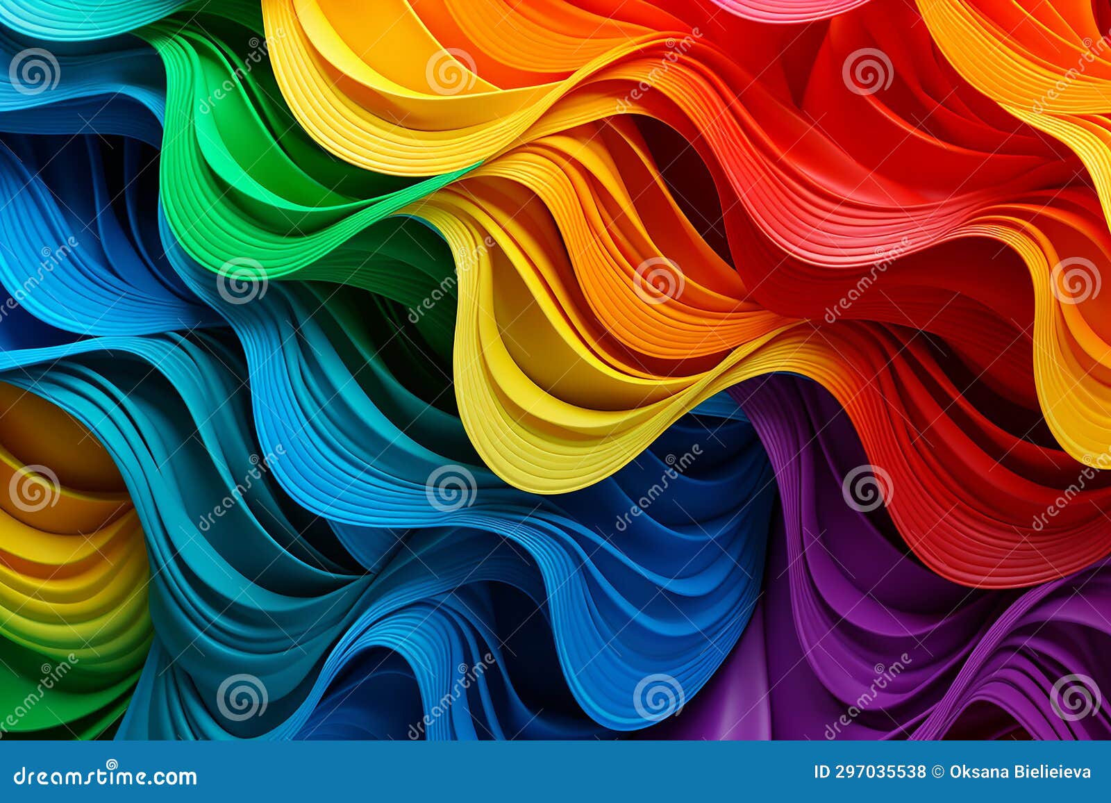 Modern Abstract Multicolor Wavy Background Composed of Layers and ...
