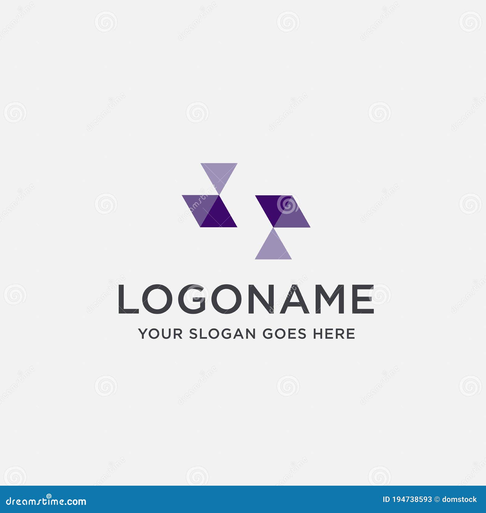 Modern Abstract Negative Space Triangle Letter S Logo Icon Stock Vector ...