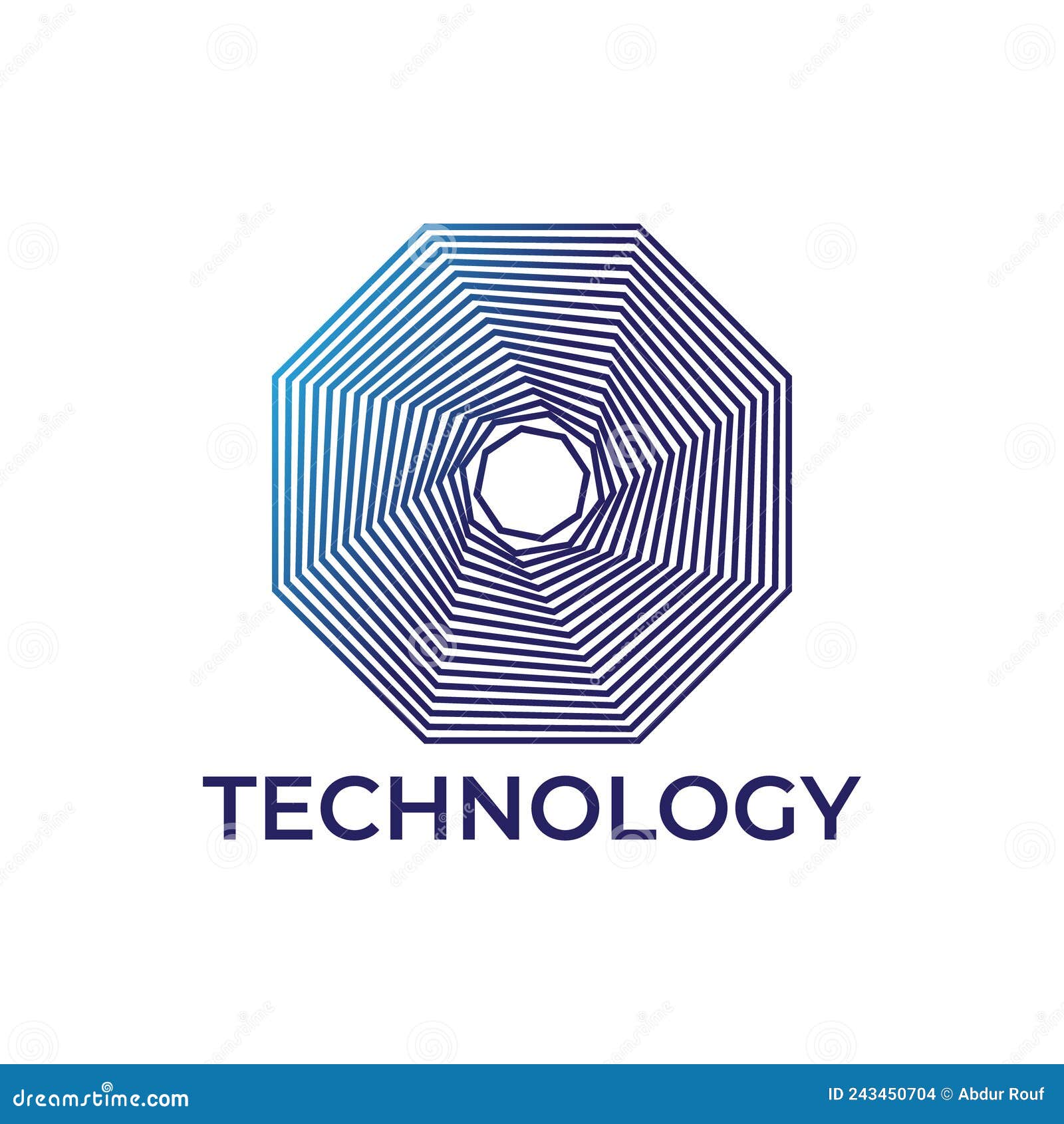 Abstract Octagon Blend Tech Logo Stock Vector - Illustration of ...