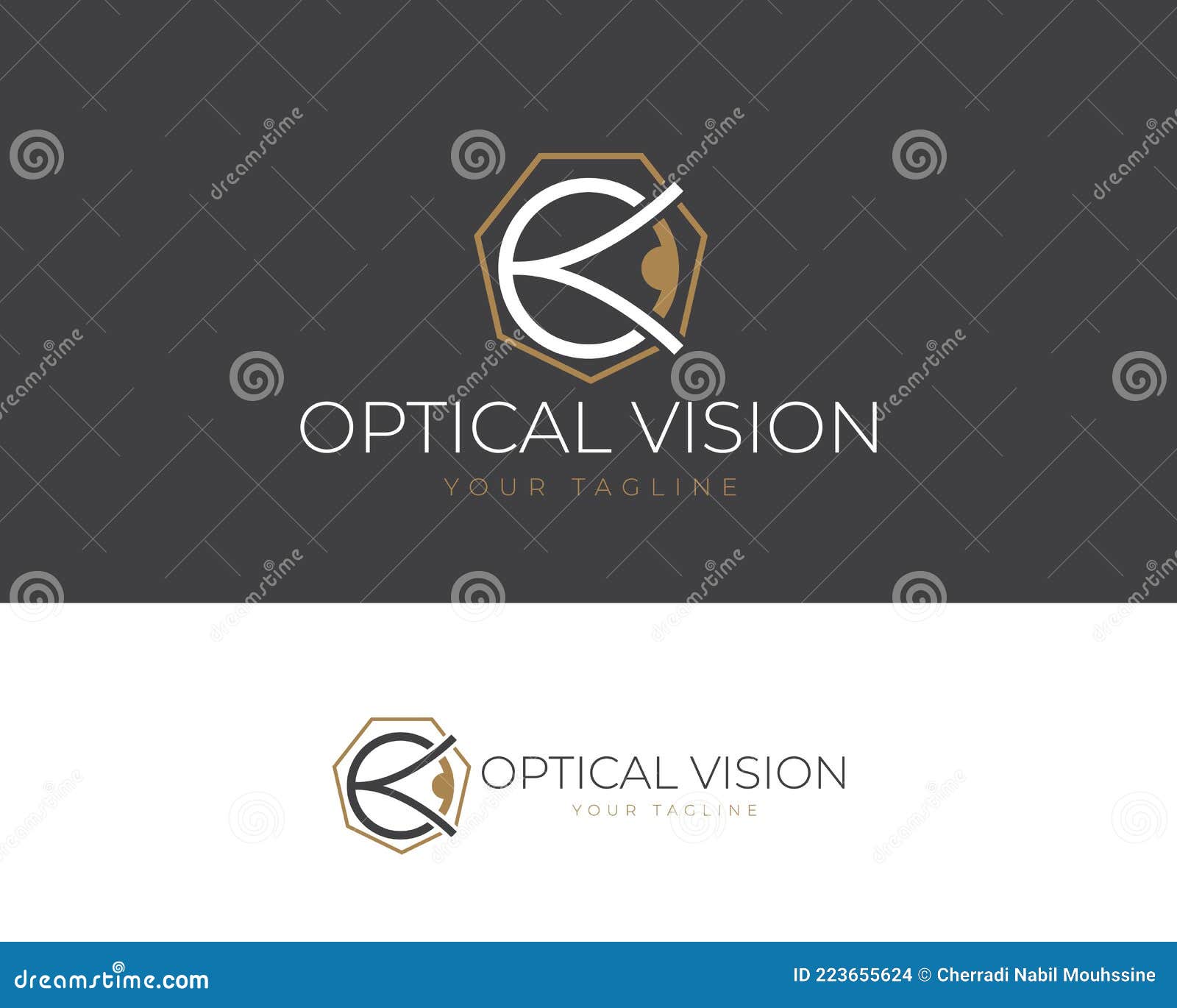 Modern Abstract Optic Initial Lens Logo Design Inspiration Stock Vector ...