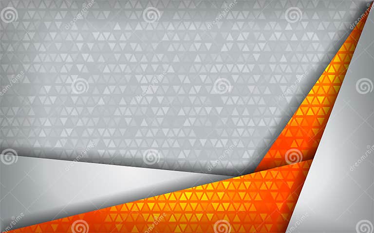 Modern Abstract Orange Tech White with Overlap Background Stock Vector ...
