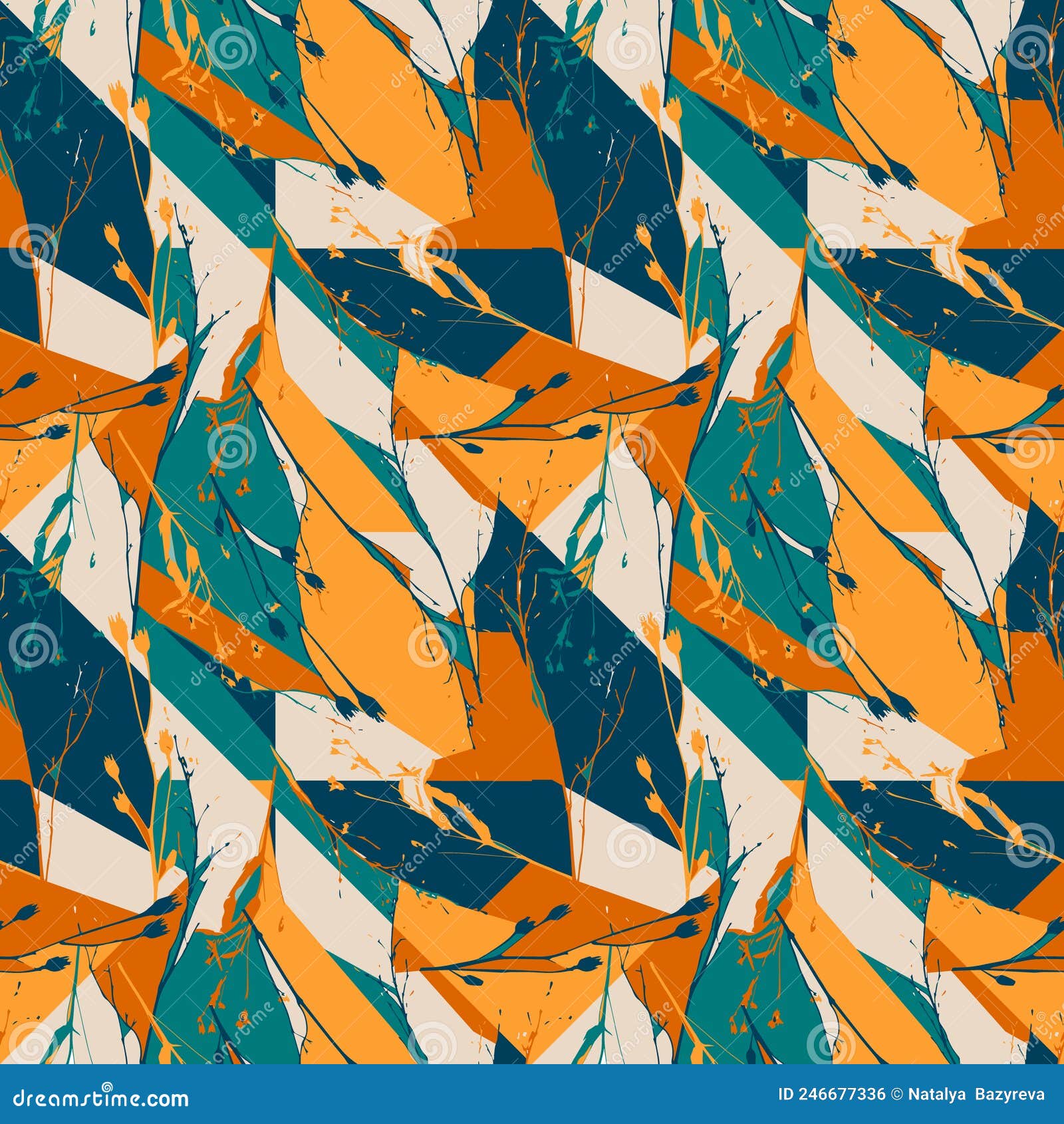 Modern Abstract Organic Seamless Pettern Stock Illustration ...