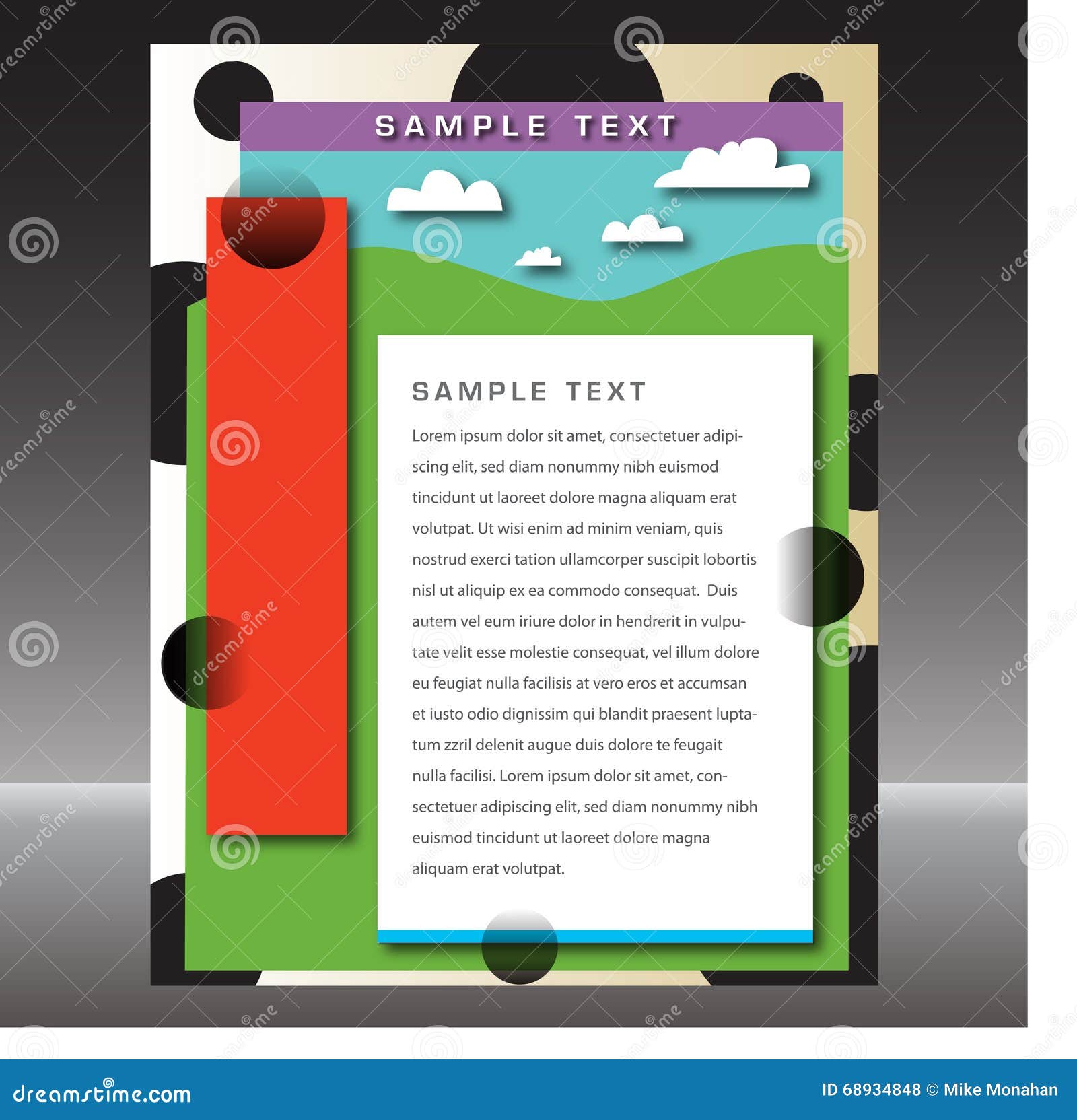 Modern Abstract Page Template Stock Vector - Illustration of ...