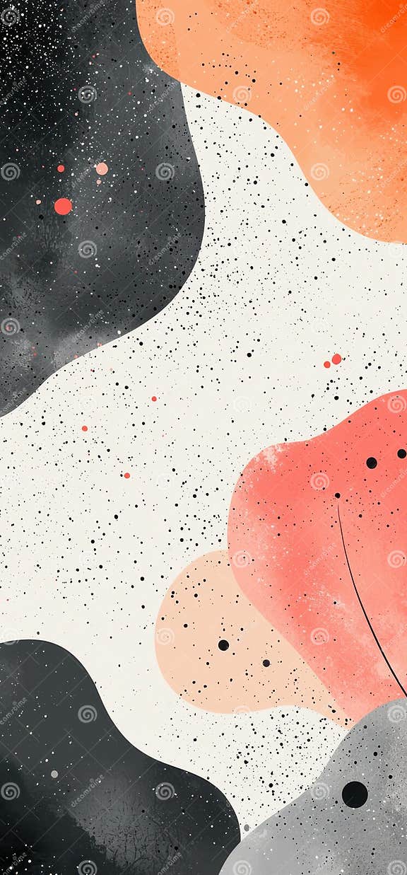 Modern Abstract Phone Wallpaper Featuring Simple Shapes in Dynamic ...