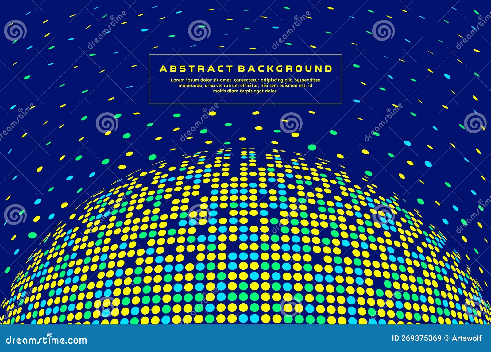 Modern Abstract Pixel Circle Background Design. Colorful Digital ...