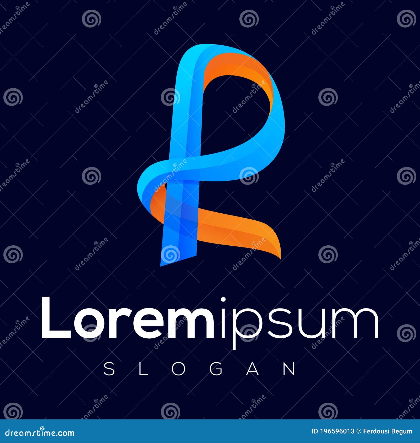 Modern Abstract R Logo Template Stock Vector - Illustration of search ...