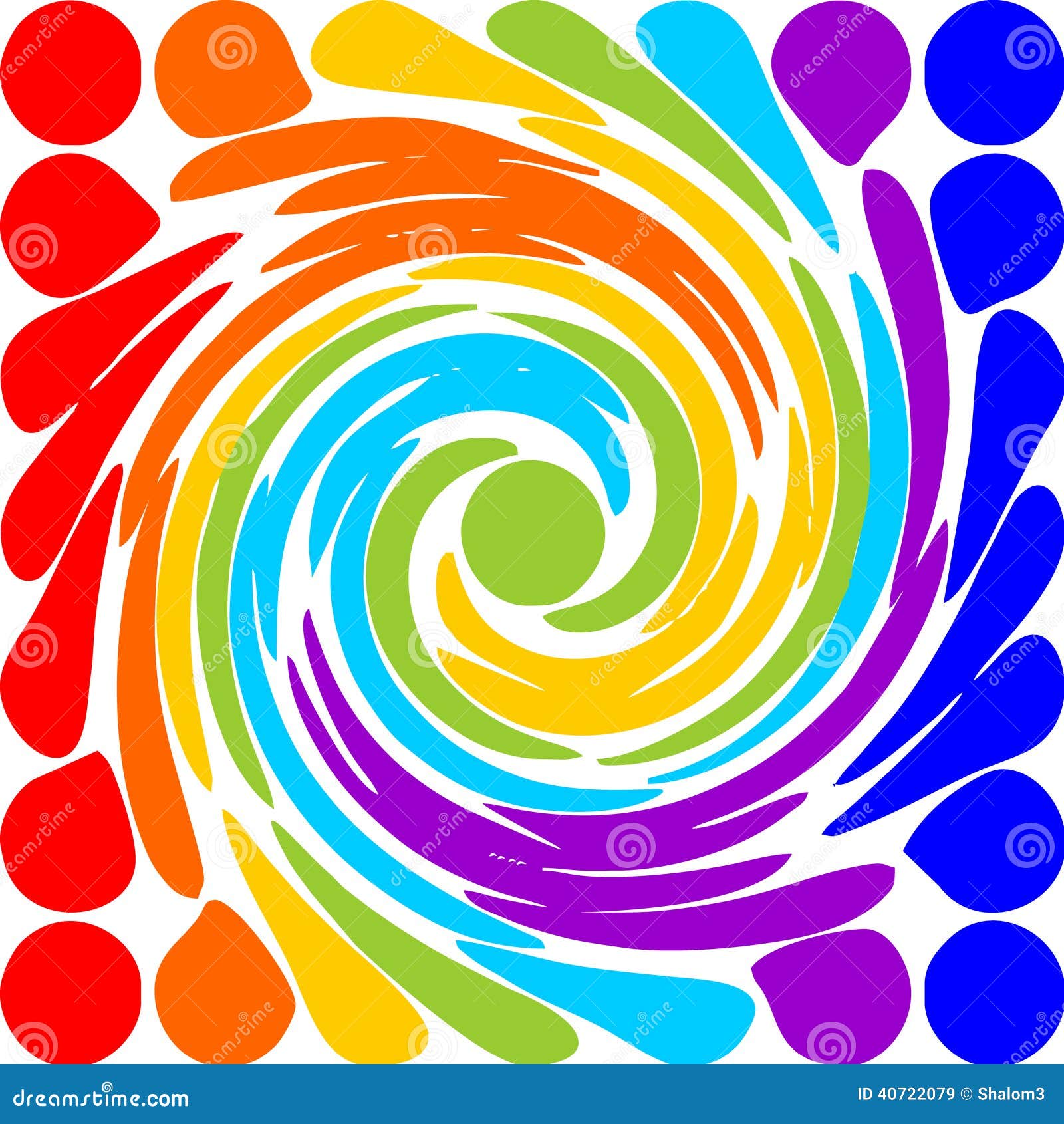 Modern Abstract Rainbow Spiral Motif Stock Vector - Illustration of ...