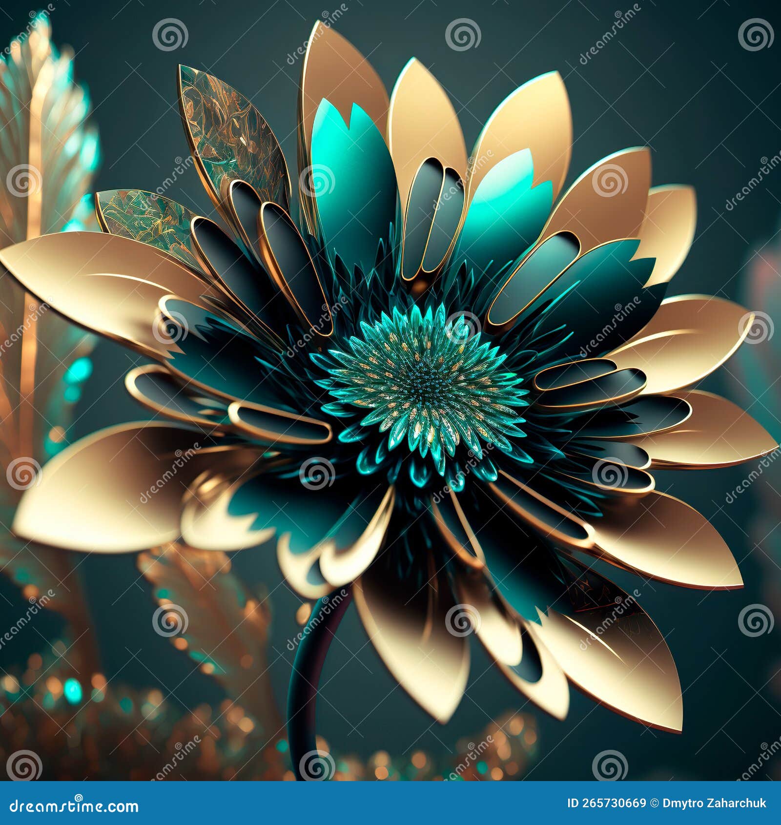 Modern Abstract Realistic Flower on a Background Stock Illustration ...