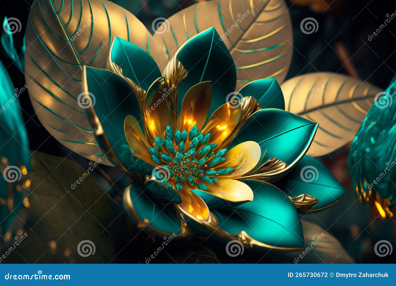 Modern Abstract Realistic Flower on a Background Stock Illustration ...