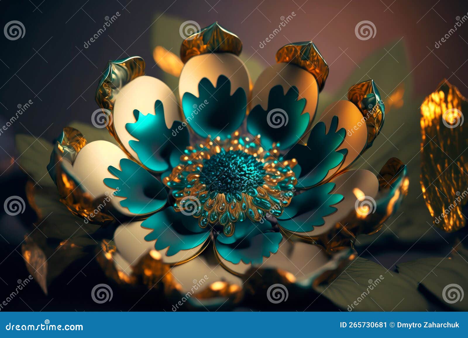 Modern Abstract Realistic Flower on a Background Stock Illustration ...