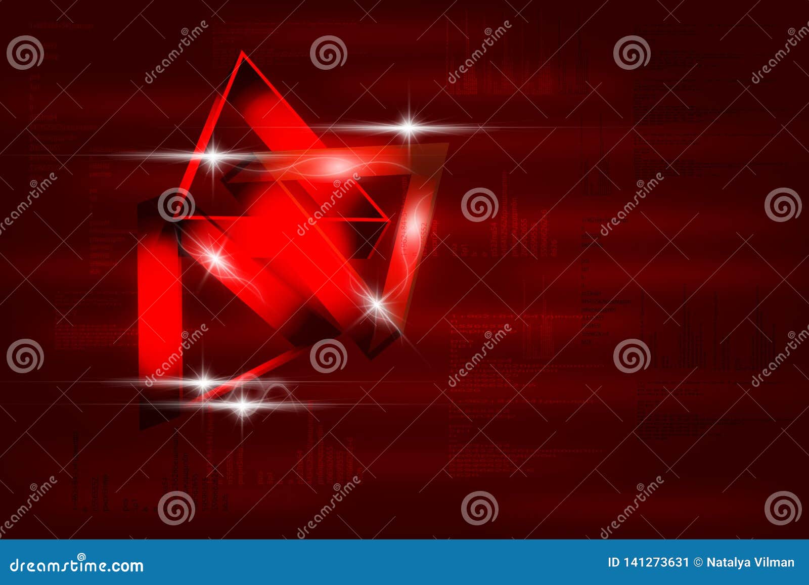 Modern Abstract Red Background in Techno Style Stock Illustration ...