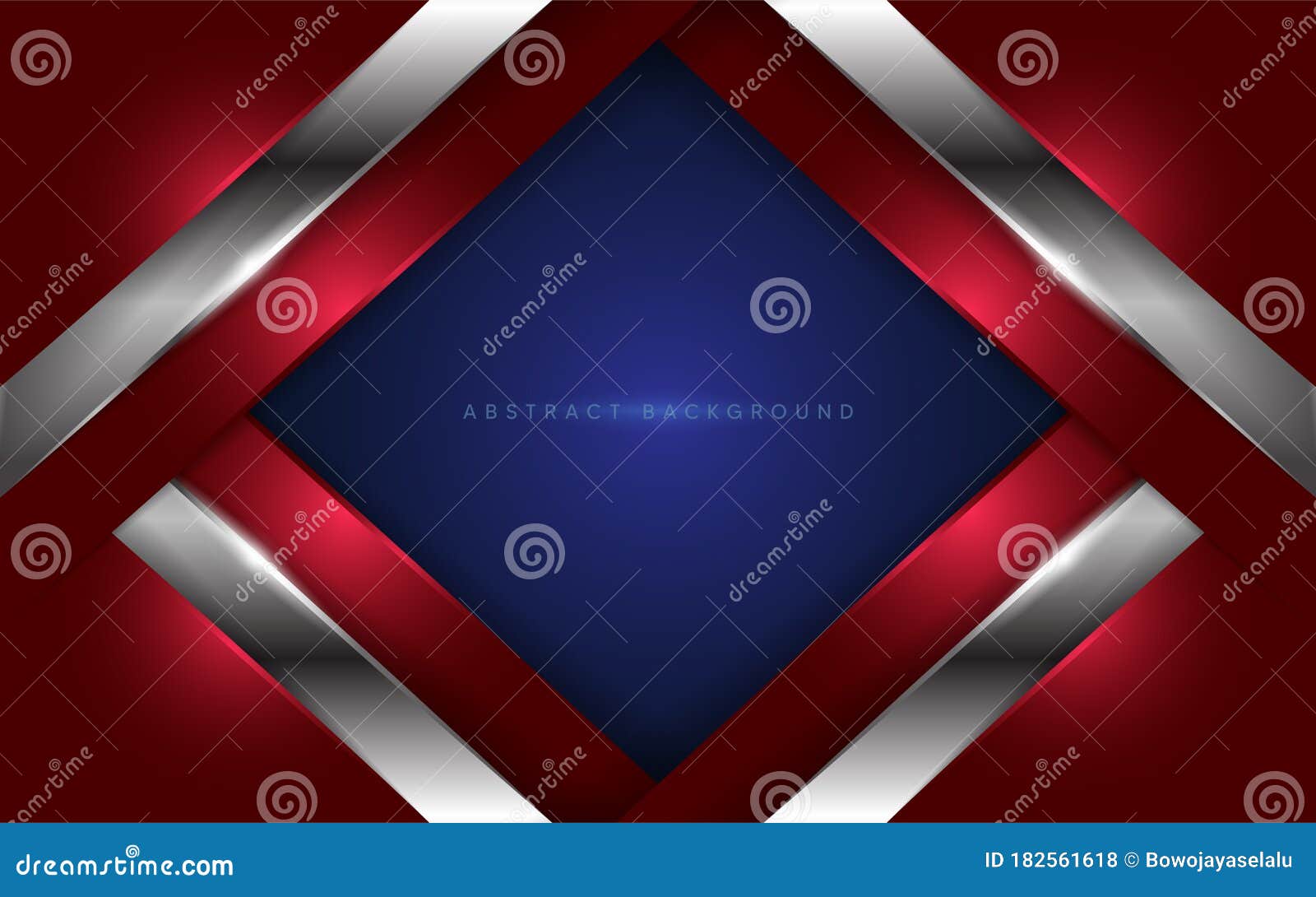 Modern Abstract Red and Blue Combine with Silver Overlap Layer ...