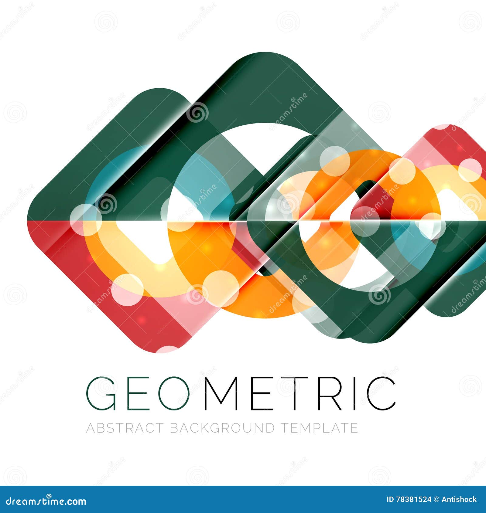 Modern Abstract Round Shapes Repetition Background Stock Vector ...